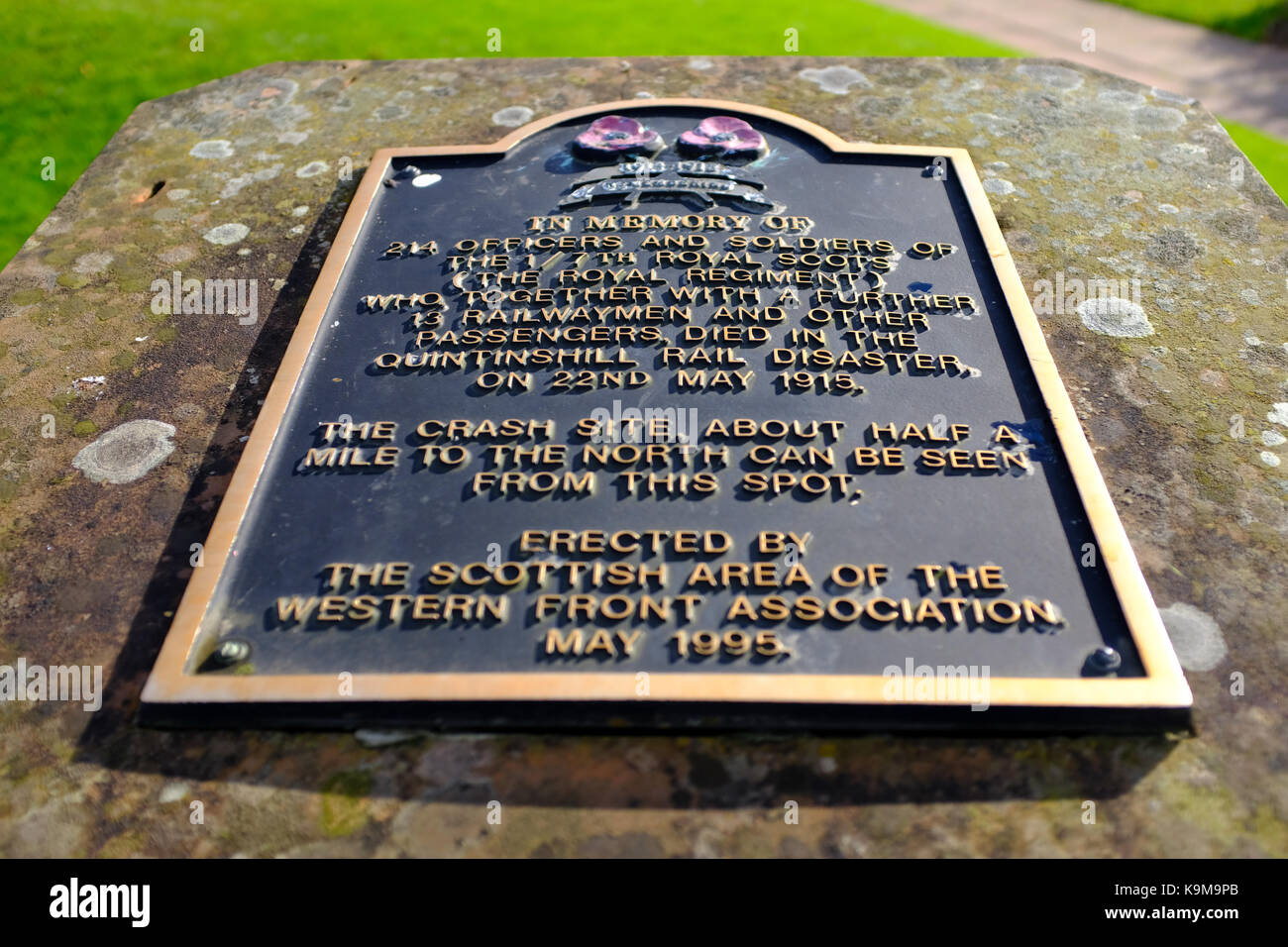 Memorial to the Quintinshill rail disaster 1925 Gretna Green - Scotland ...