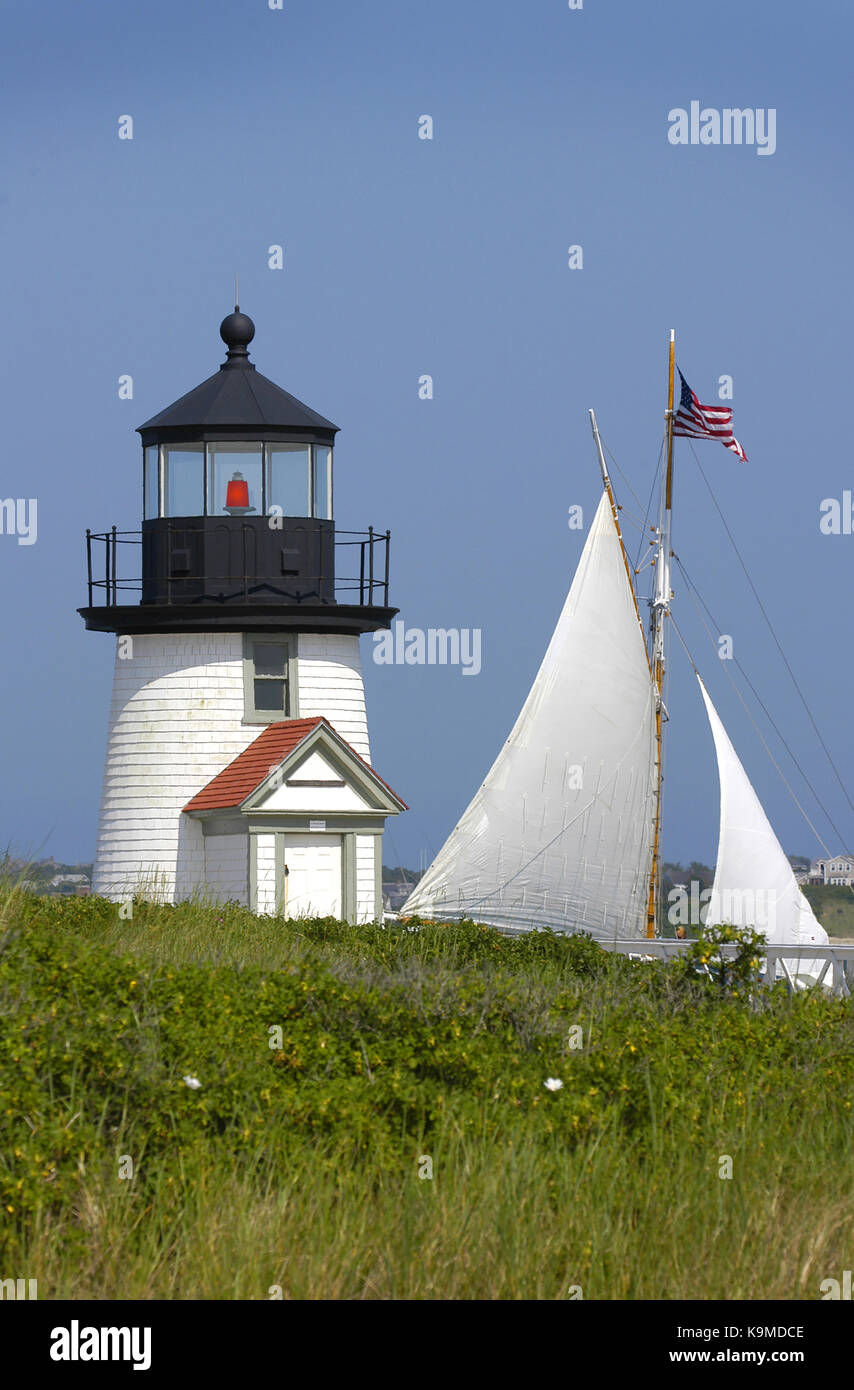 Brant Point Light * Nantucket Island, Massachusetts, USA Stock Photo ...