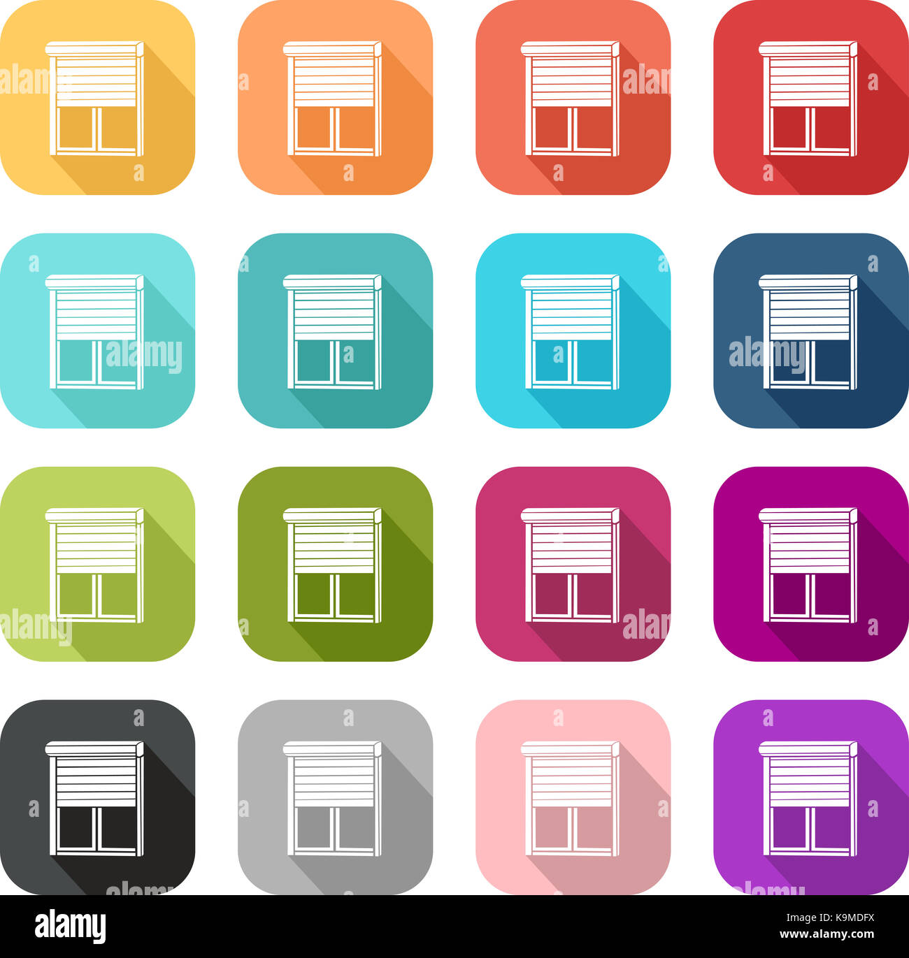 Flap icon on a house window Stock Photo - Alamy