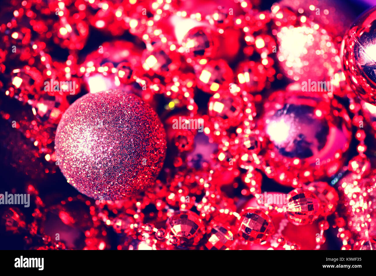 christmas color ball in a box Stock Photo - Alamy