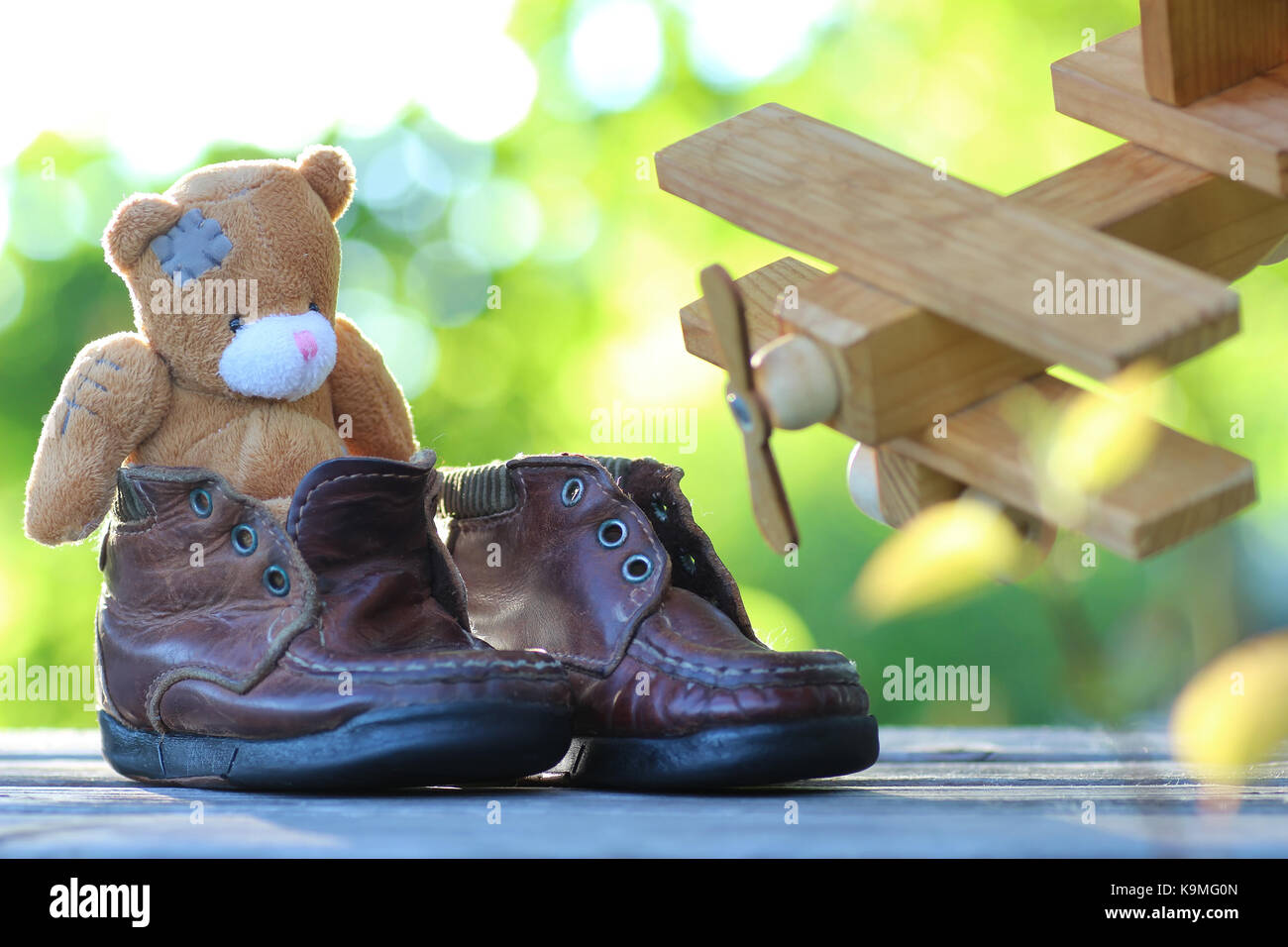 toy teddy bear table outdoor Stock Photo - Alamy