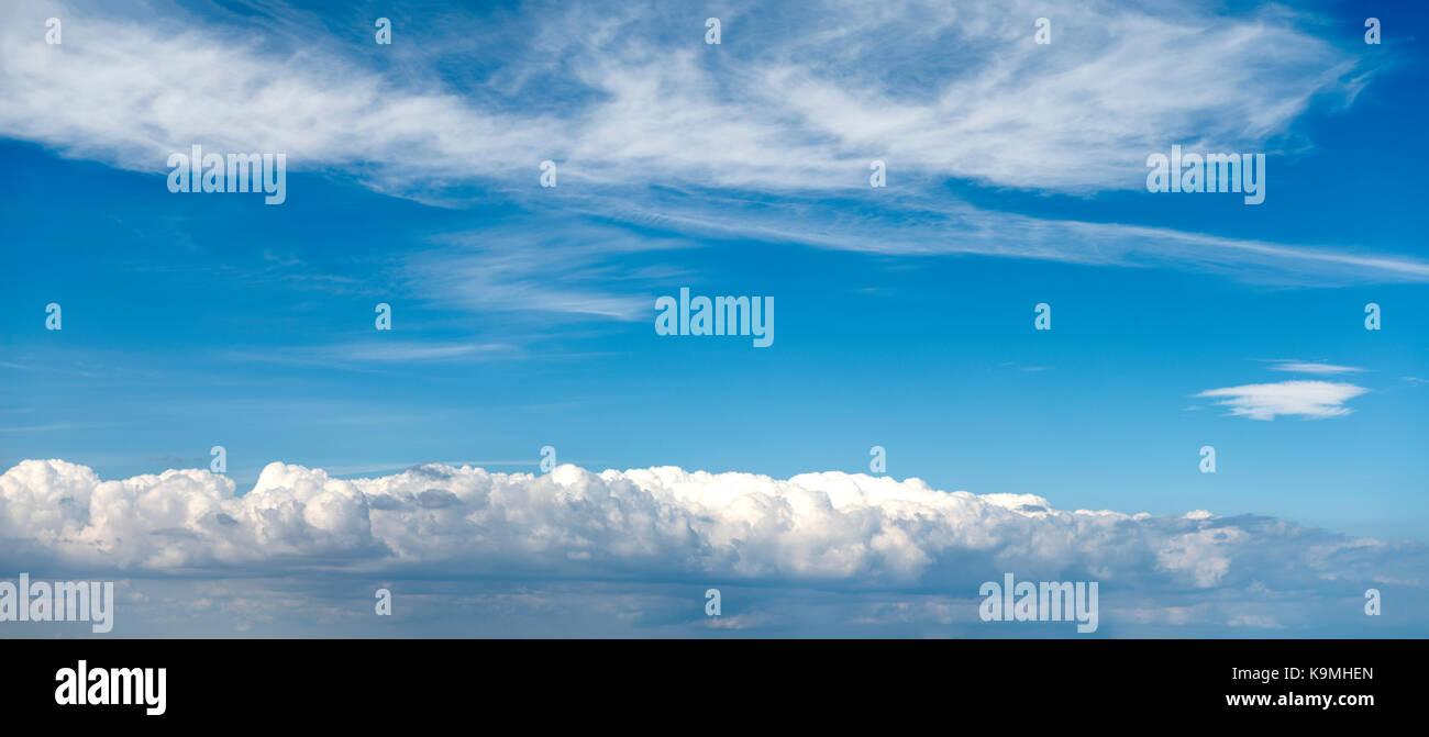 Blue UK Sky with interesting cloud formation as background Stock Photo ...