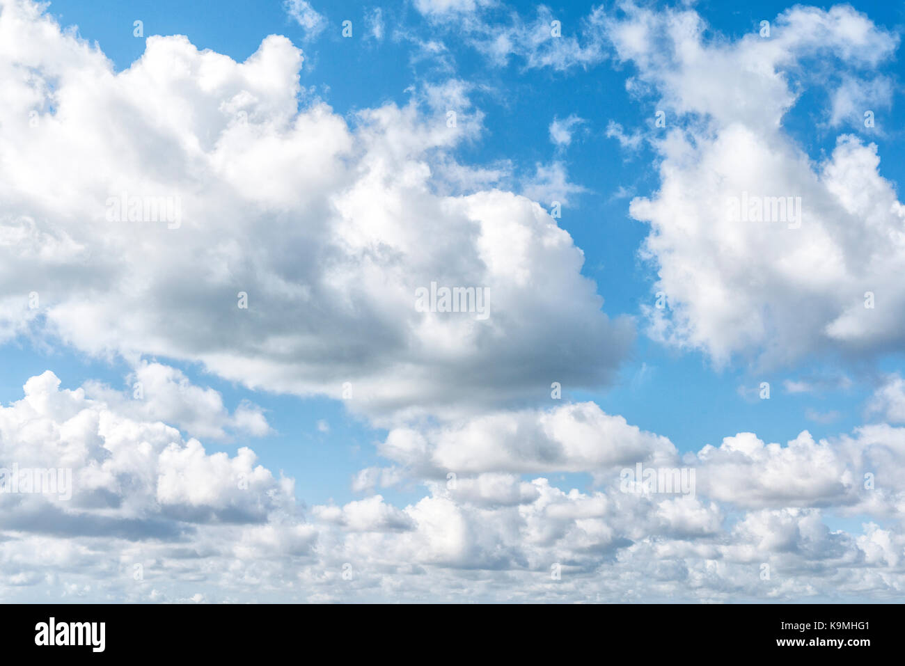 Blue UK Sky with interesting cloud formation as background Stock Photo ...