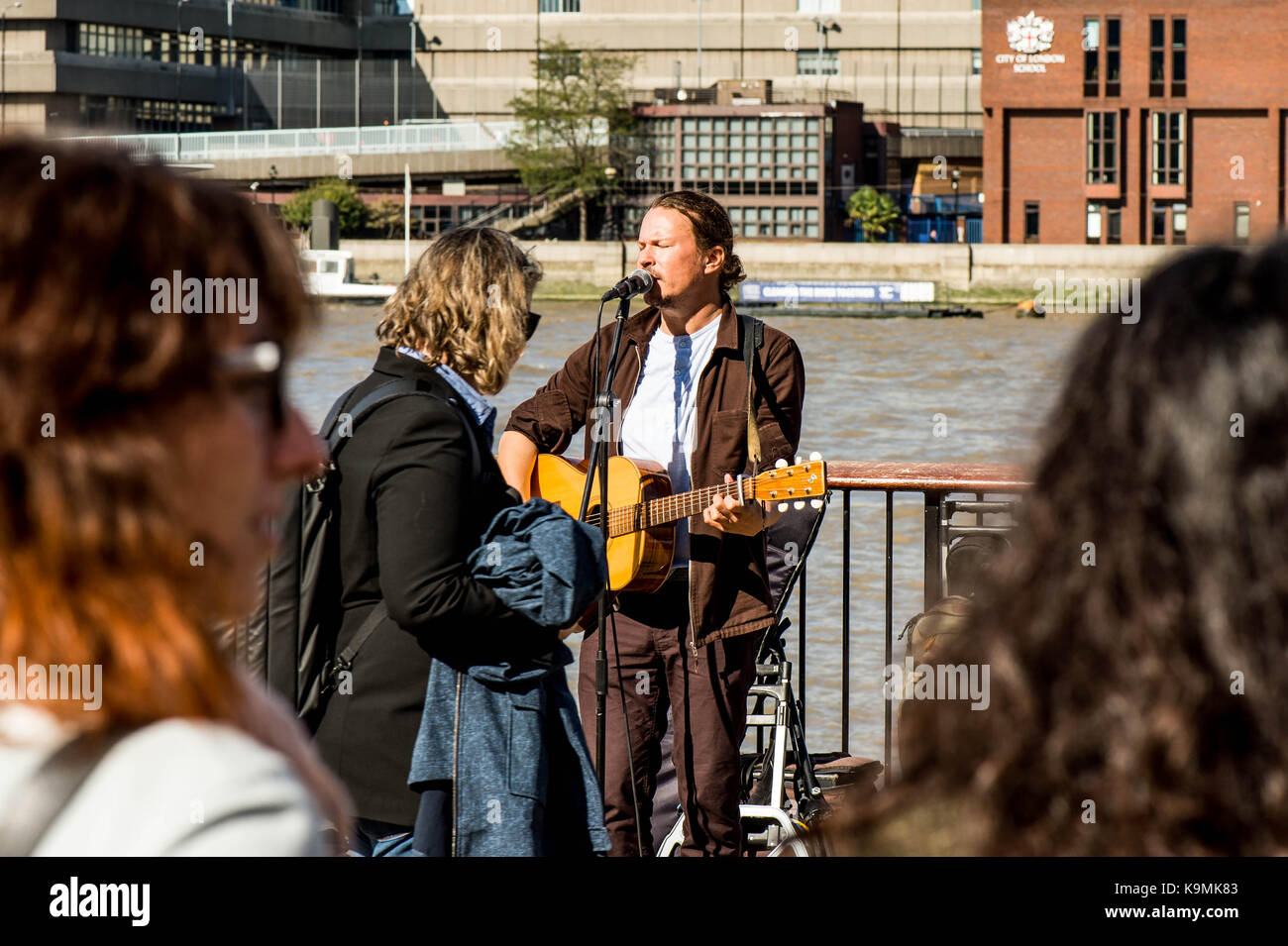 Street Performer or Busker on Bankside Southwark, London United Kingdom ...