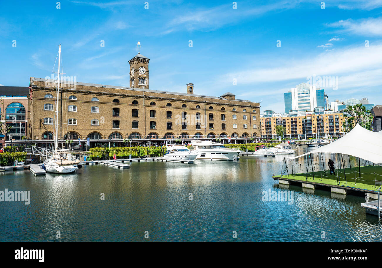 Small harbour St Katharine Docks, London, England, Great Britain Stock ...