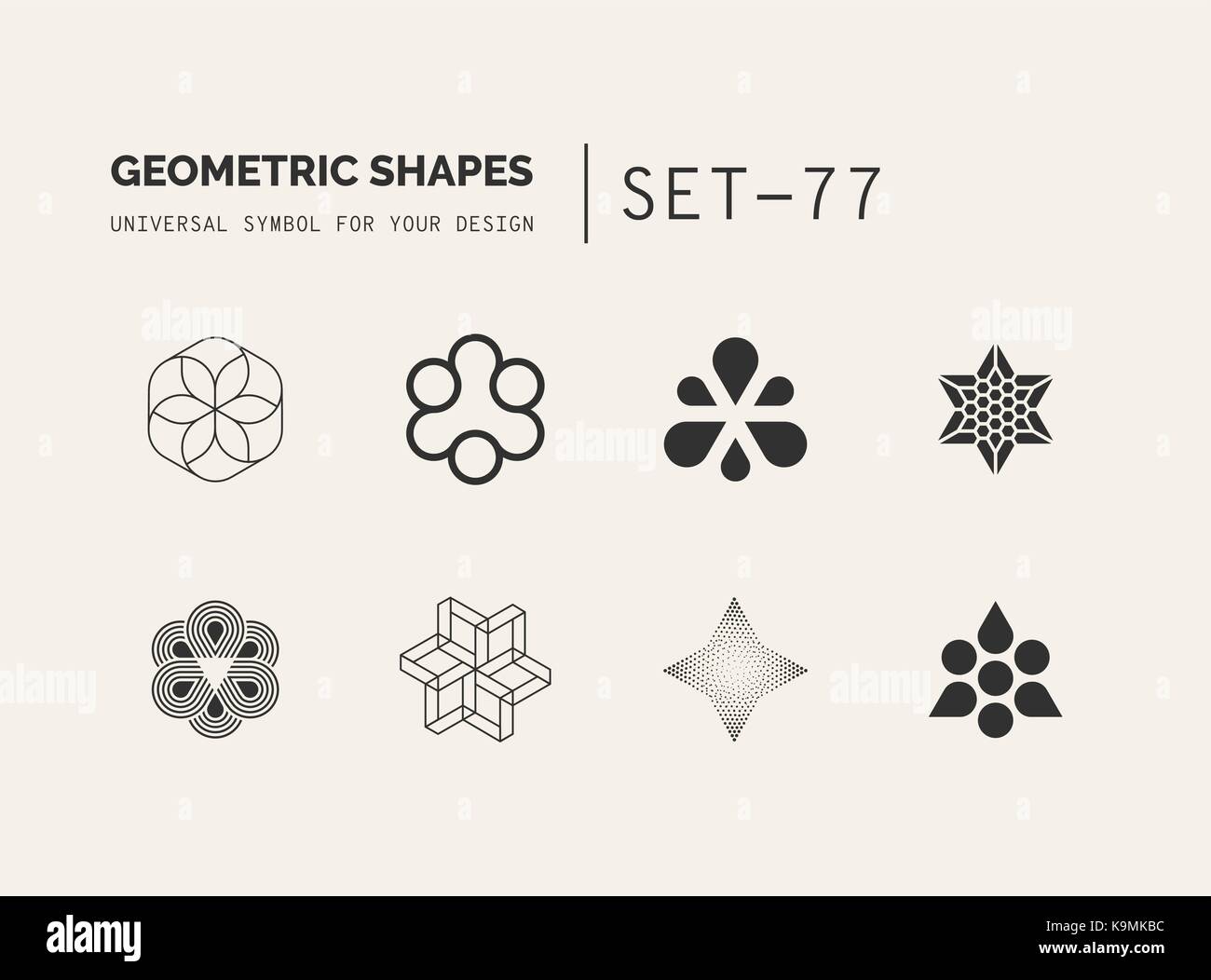 Universal trendy geometric shapes Stock Vector Images - Alamy