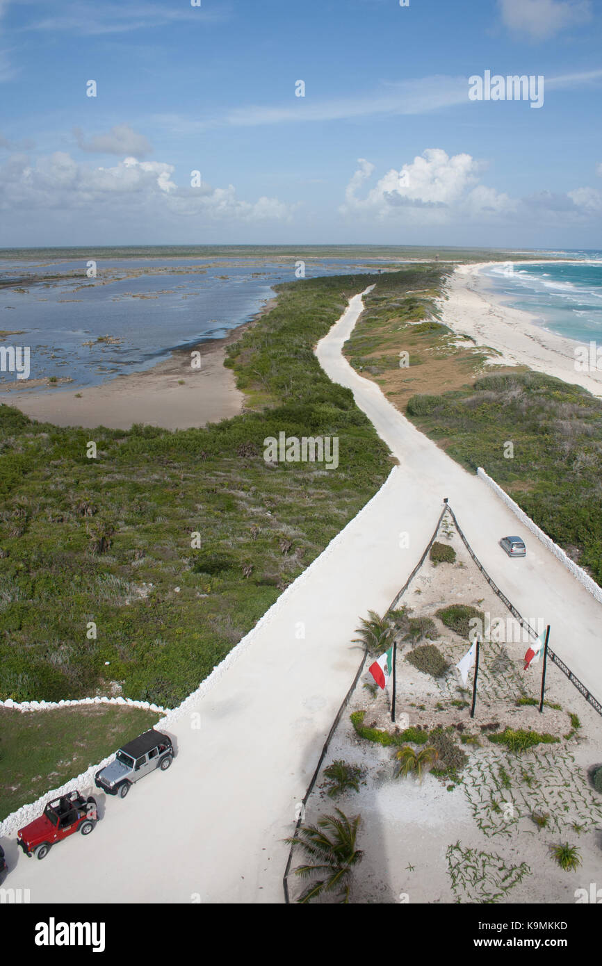 Views of the coast and jungle area from the Celarain lighthouse in the ...