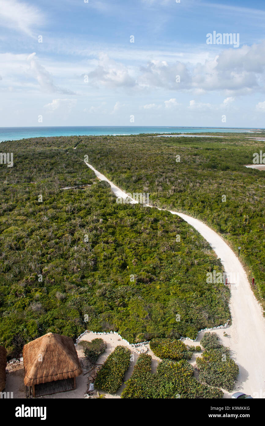 Views of the coast and jungle area from the Celarain lighthouse in the ...
