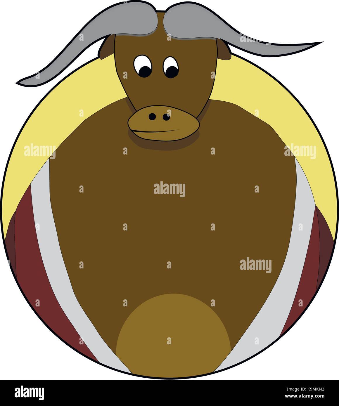 Sticker bull icon. Vector bull head and illustration of angry bull ...