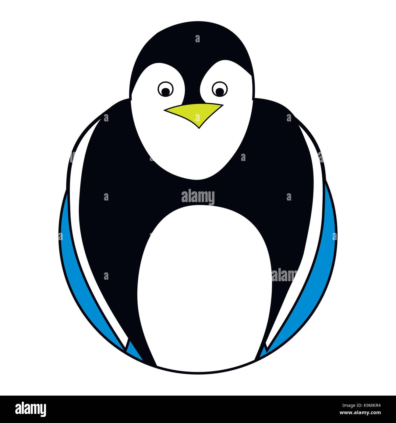 Penguin sticker icon flat. Penguin isolated and vector baby penguin ...
