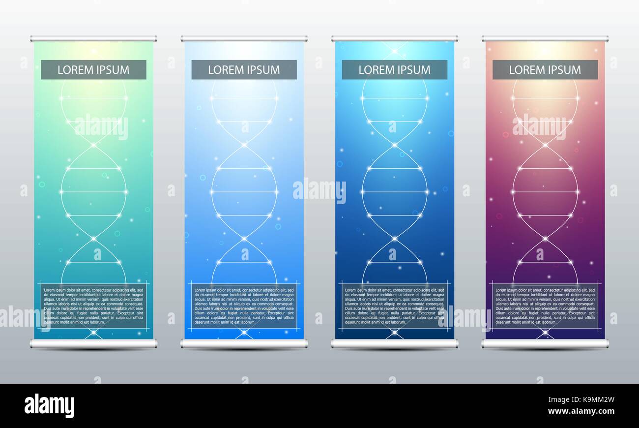 Abstract roll up banner for presentation and publication. Science ...