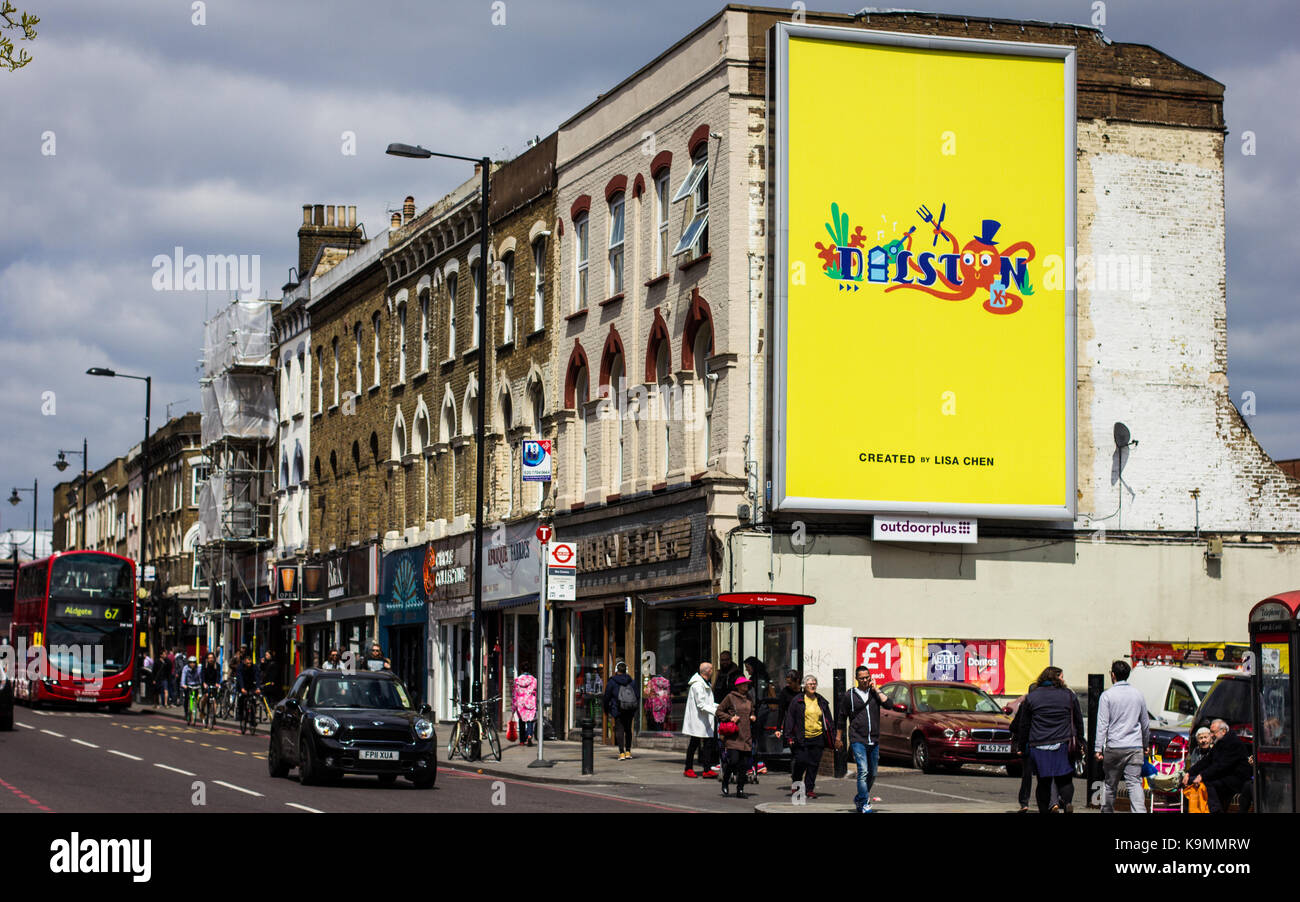 Busy Saturday shopping in Dalston, East London Stock Photo - Alamy