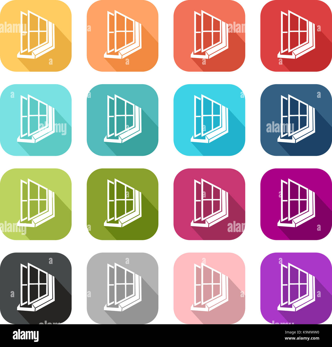 Double pane icon on a house window Stock Photo - Alamy