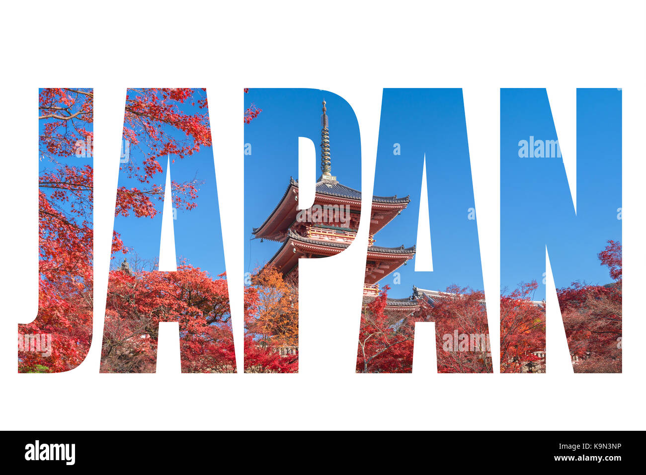 Pagoda kiyomizudera temple kyoto Cut Out Stock Images & Pictures - Alamy