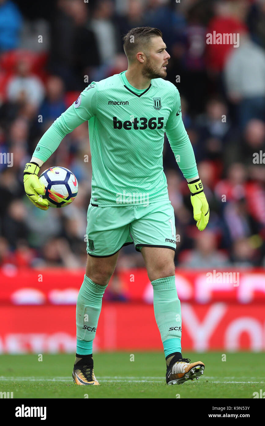 Stoke City goalkeeper Jack Butland Stock Photo - Alamy