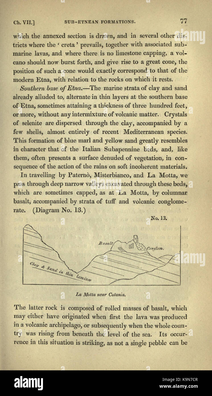 Principles of geology (Page 77) BHL34710401 Stock Photo - Alamy