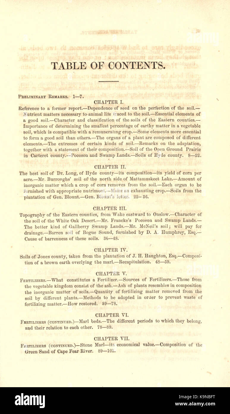 Report of the North Carolina geological survey BHL17554974 Stock Photo ...