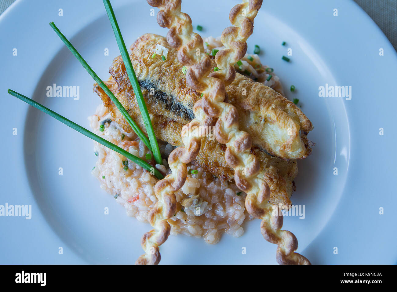 Swordfish and rice, Quinta do Furao restaurant, Santana, Madeira ...