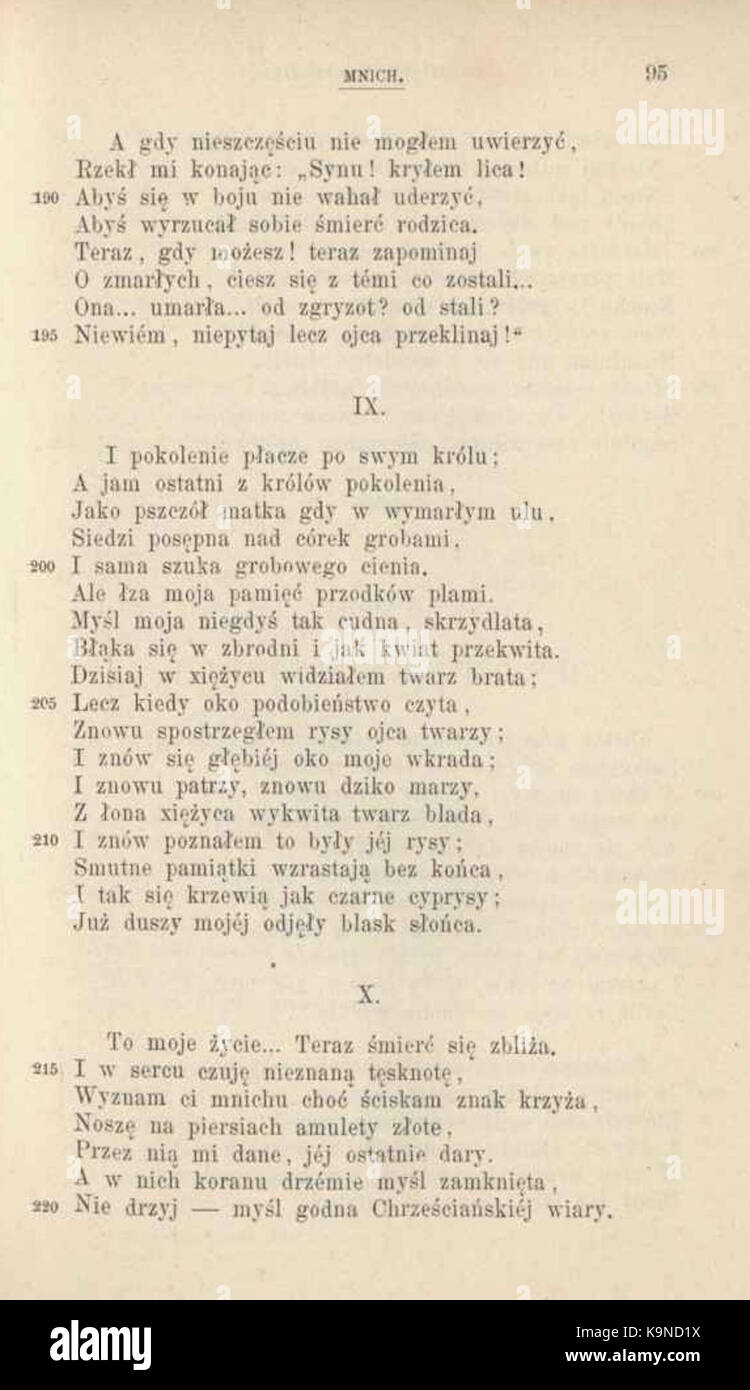 PL Juliusz Slowacki Mnich 08 Stock Photo - Alamy