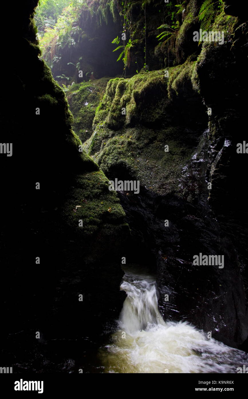 Devil's Cauldron River Lyd Lydford Gorge Lydford Devon England Stock ...