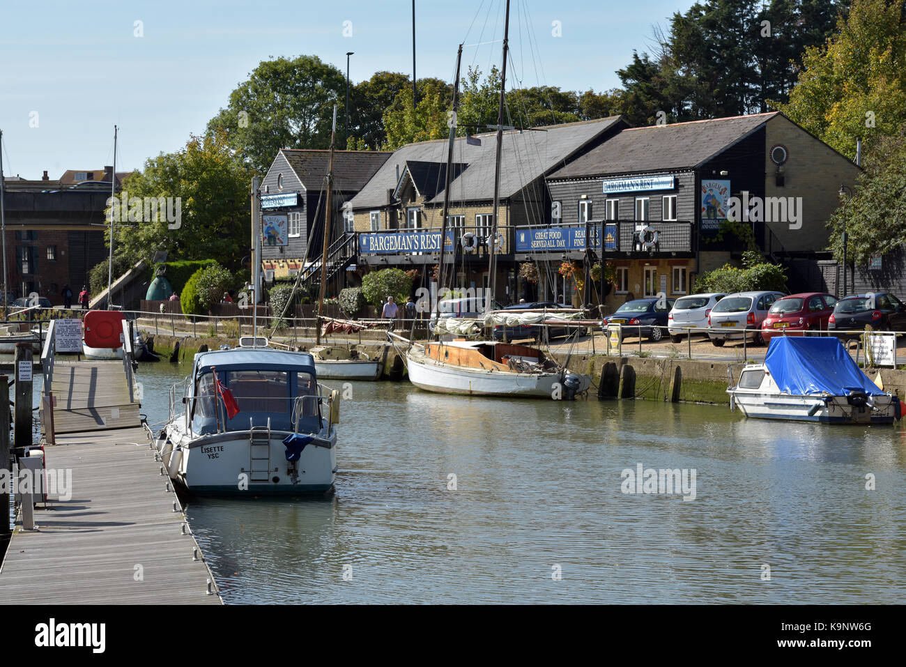 The bargemans rest public house and restaurant on the quay at Newport ...