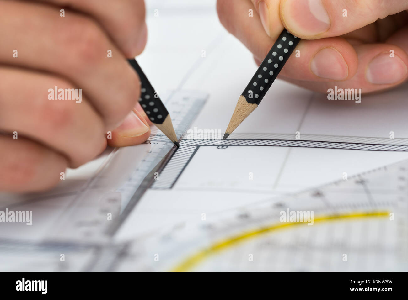 Close up drawing ruler hi-res stock photography and images - Alamy
