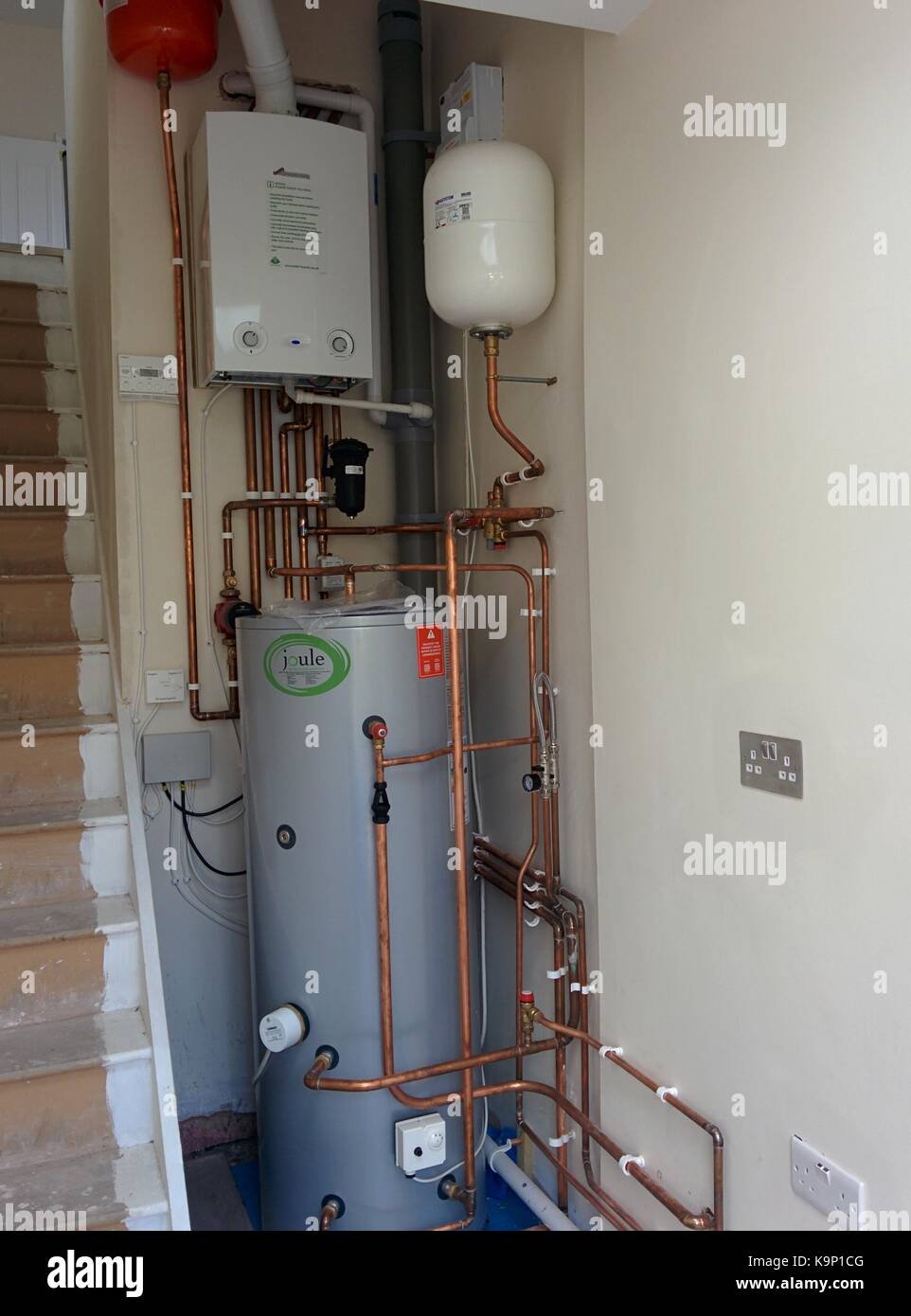 Heating System Installation Stock Photo - Alamy