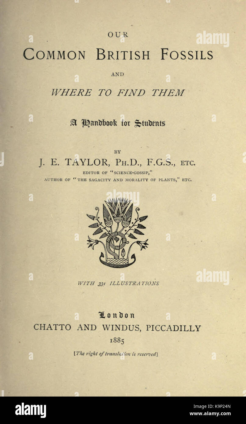 Our common British fossils and where to find them BHL22164786 Stock ...