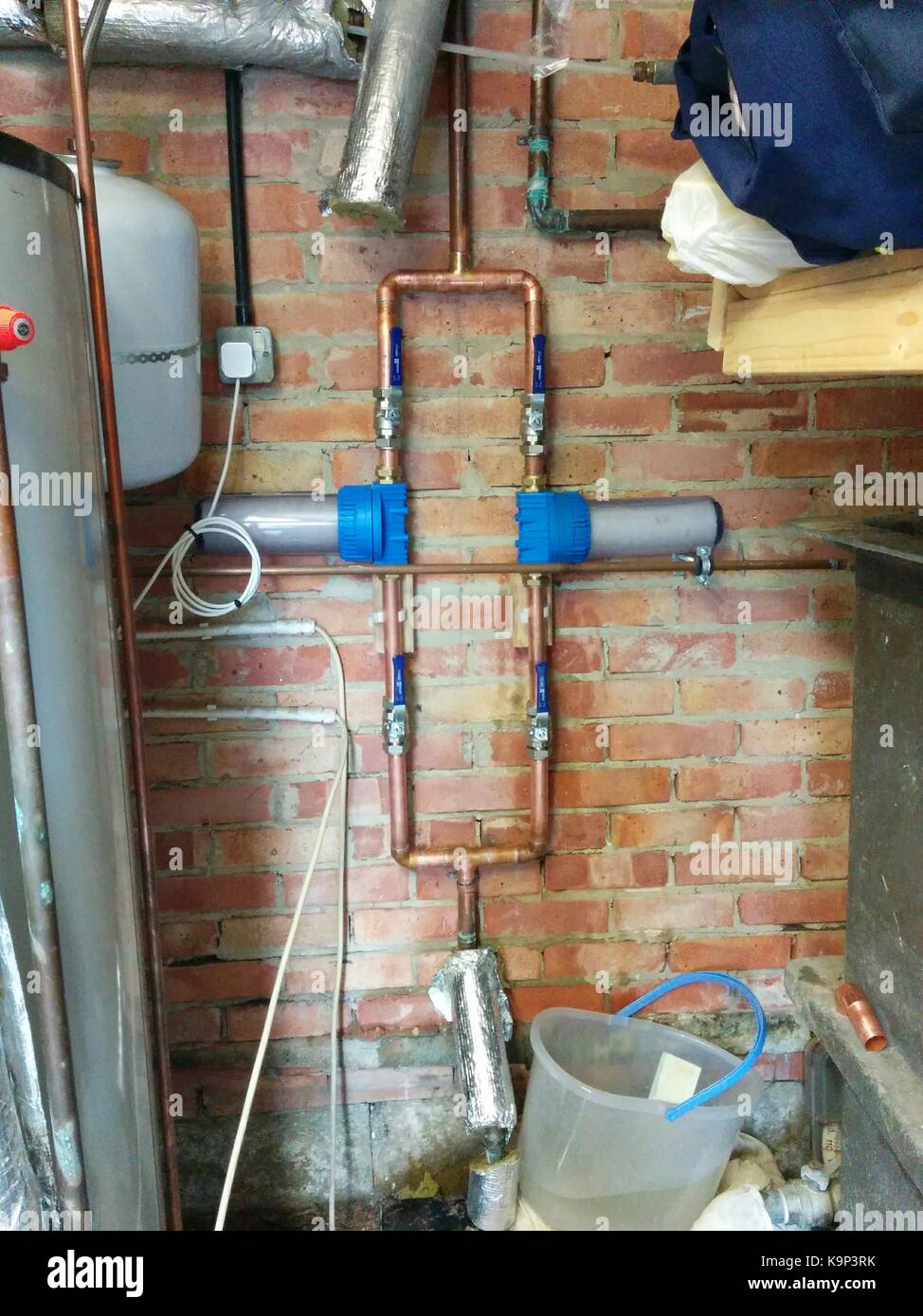 Two Filters Installed Into The Pipe Line Stock Photo - Alamy