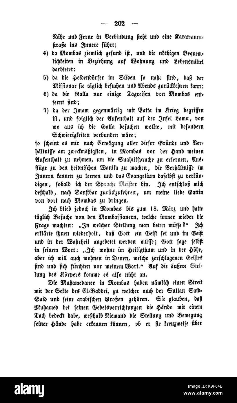 Reisen in Ostafrika (Krapf) 1 202 Stock Photo - Alamy