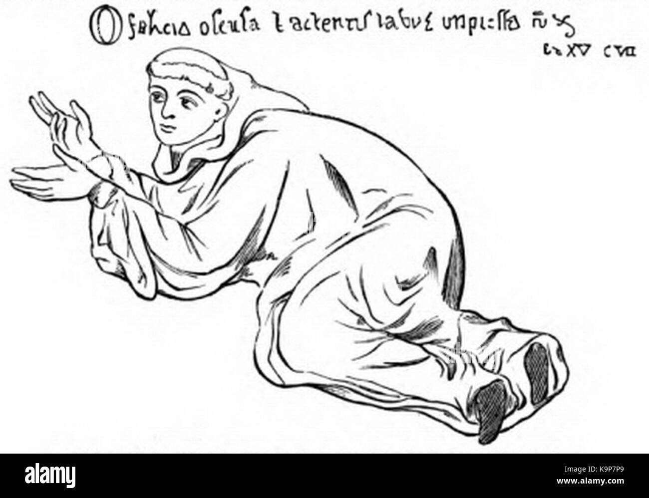 P459 Matthew Paris from a drawing by Himself Stock Photo - Alamy