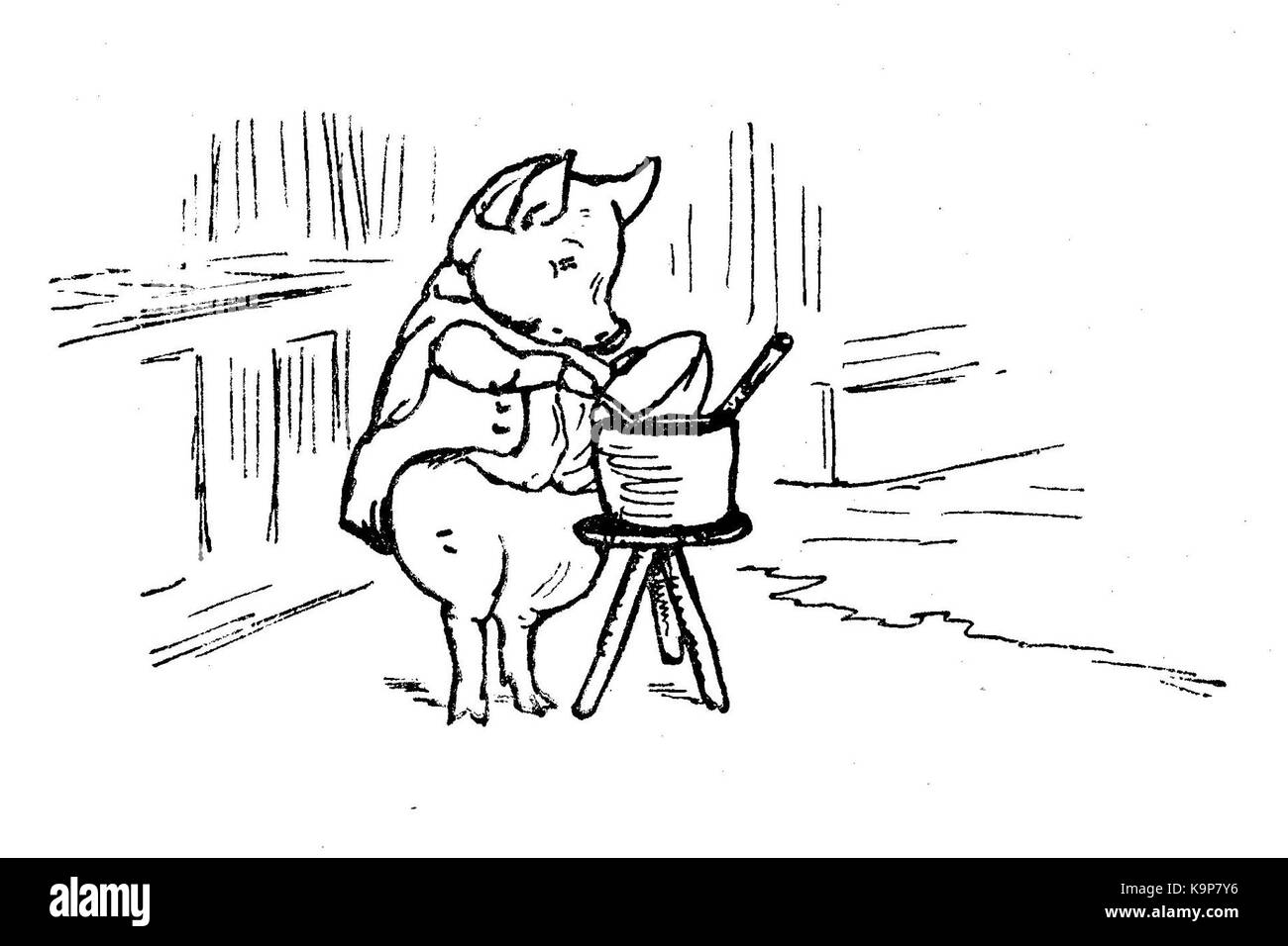 Piglet illustration hi-res stock photography and images - Alamy