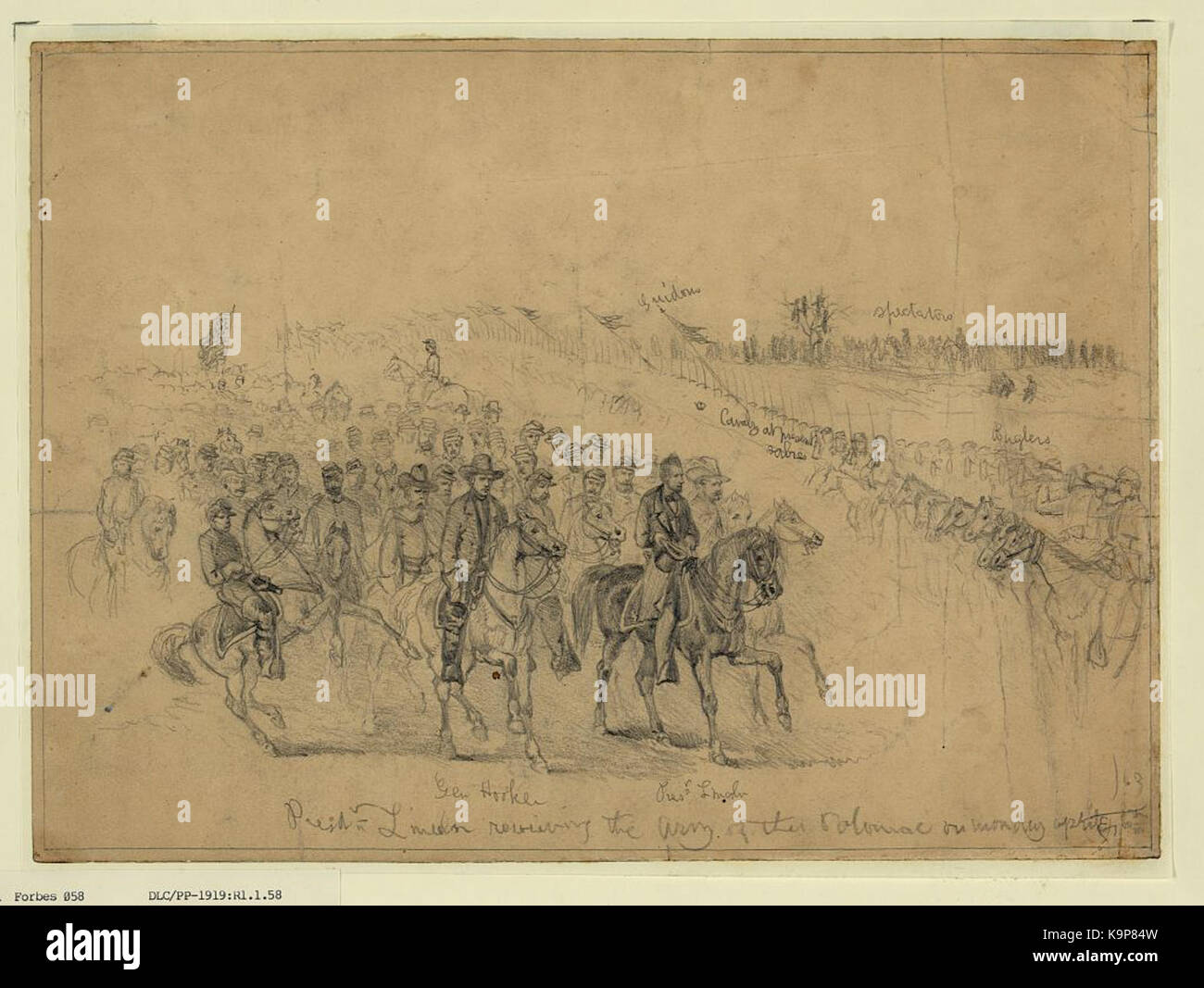President Lincoln reviewing the Army of the Potomac on Monday, April 6 ...