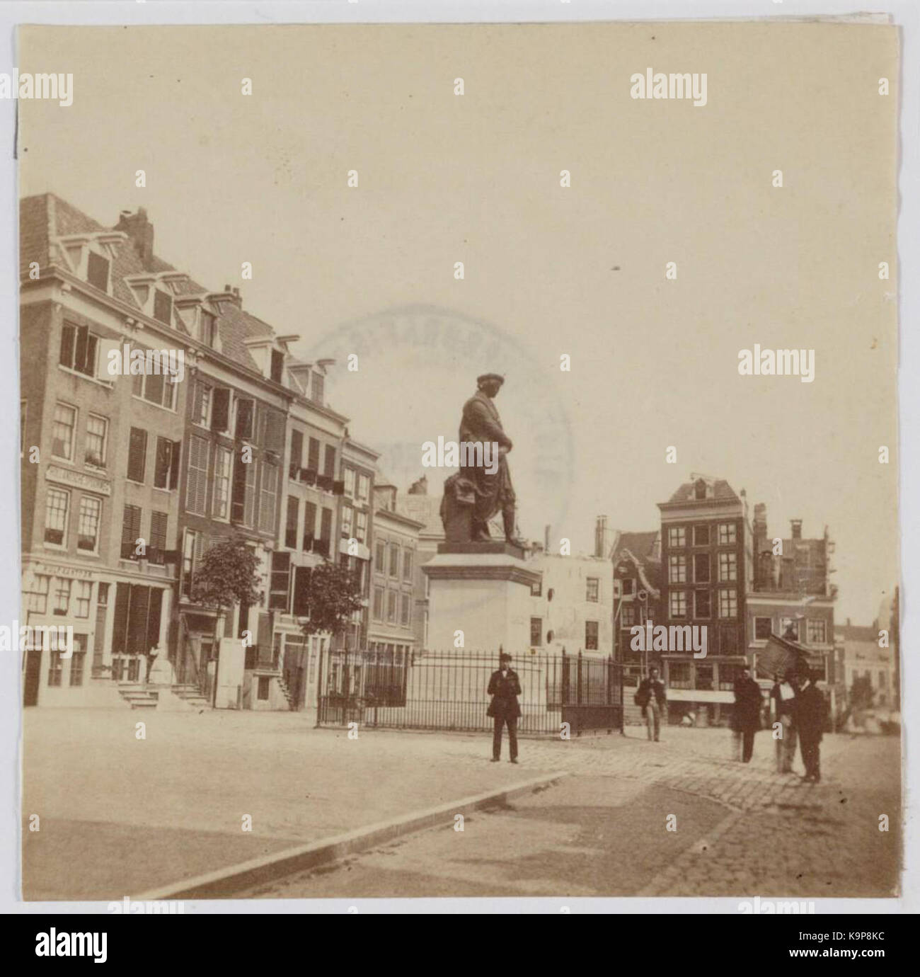 This image captures Rembrandtplein, a famous square in Amsterdam, with ...