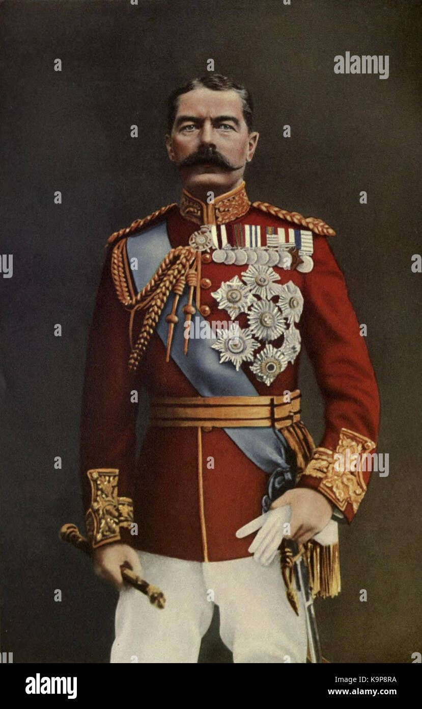 Portrait of Herbert Kitchener, 1st Earl Kitchener Stock Photo - Alamy