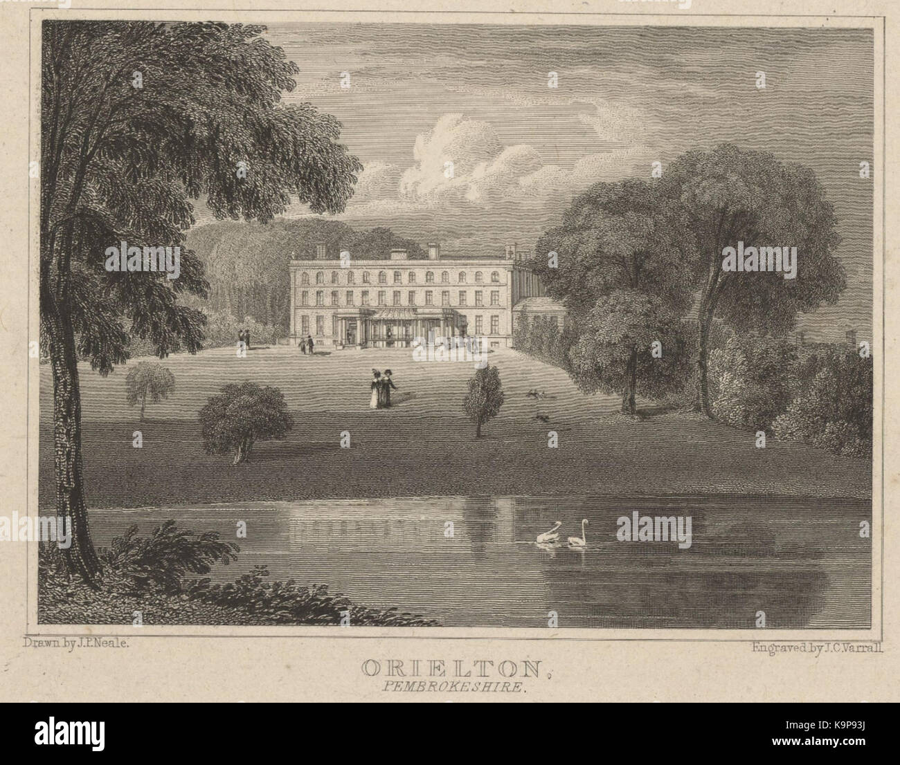 Orielton, Pembrokeshire March 1 1822 Stock Photo - Alamy