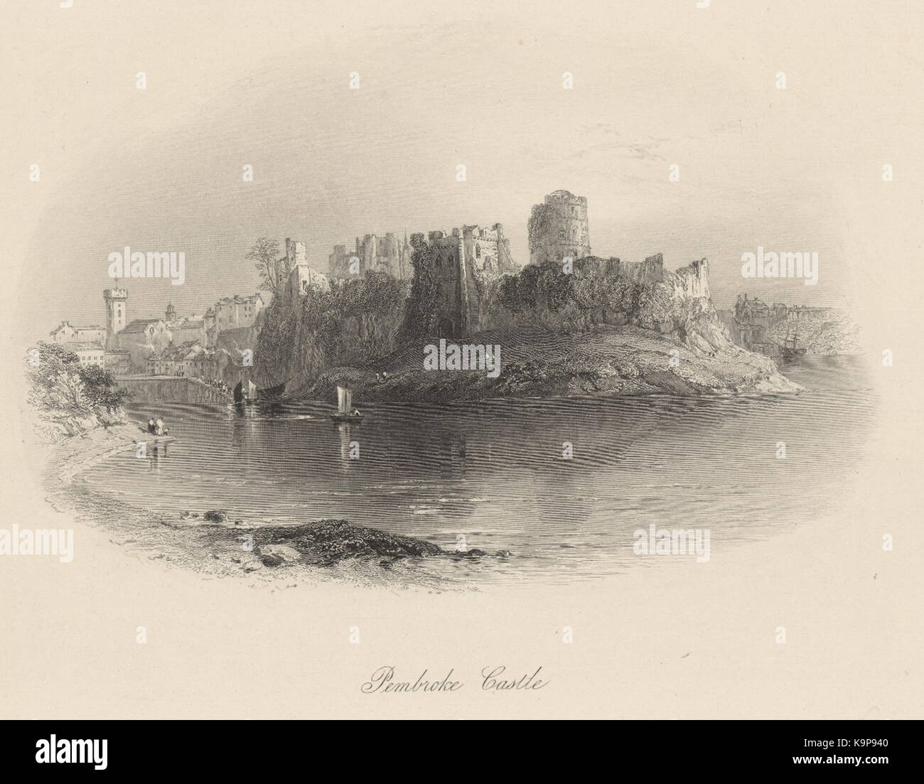 Pembroke castle drawing hi-res stock photography and images - Alamy