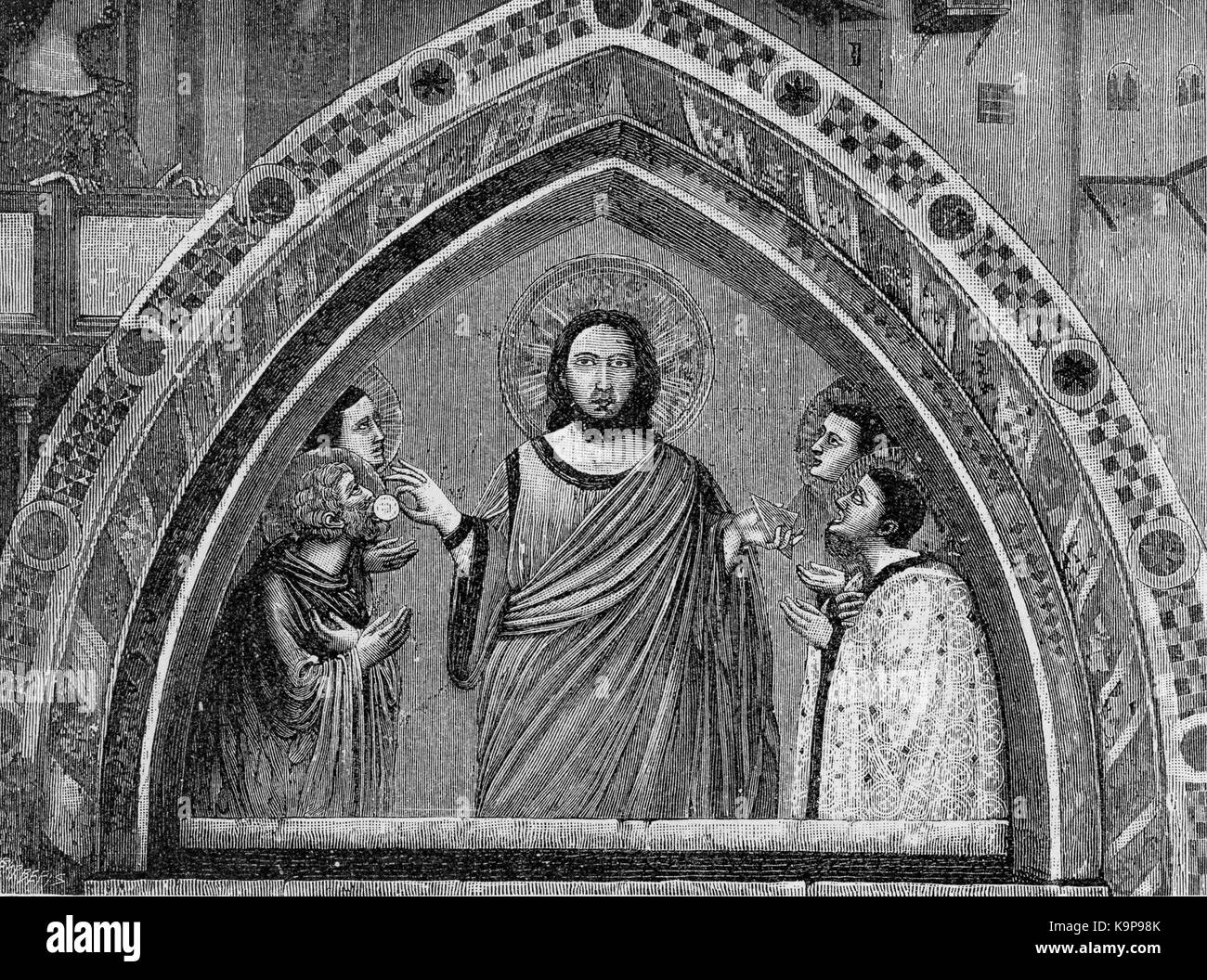 The Church of Santa Maria in Porto Fuori in Ravenna features a depiction of Christ communicating ...