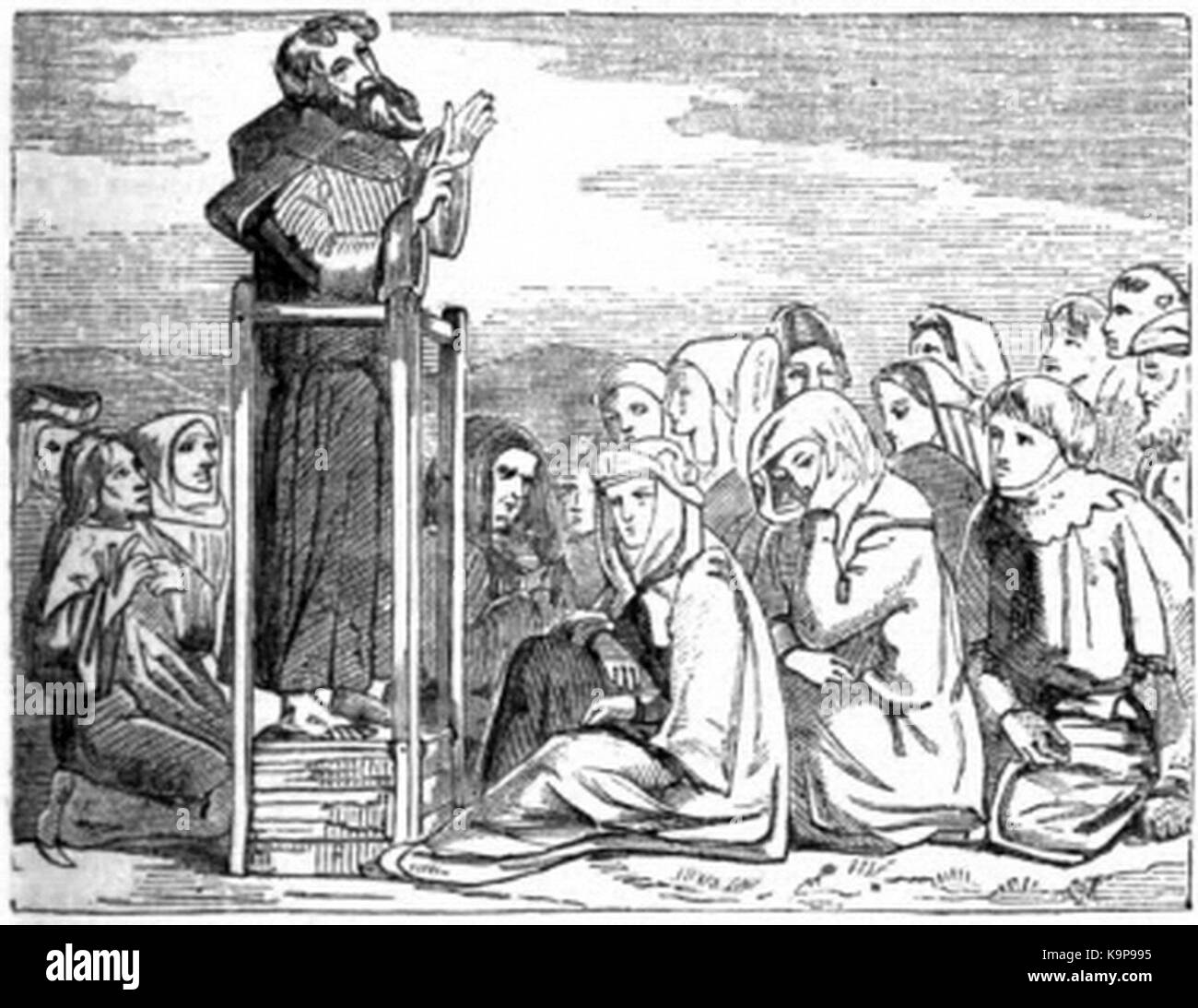 Medieval friar preaching hi-res stock photography and images - Alamy