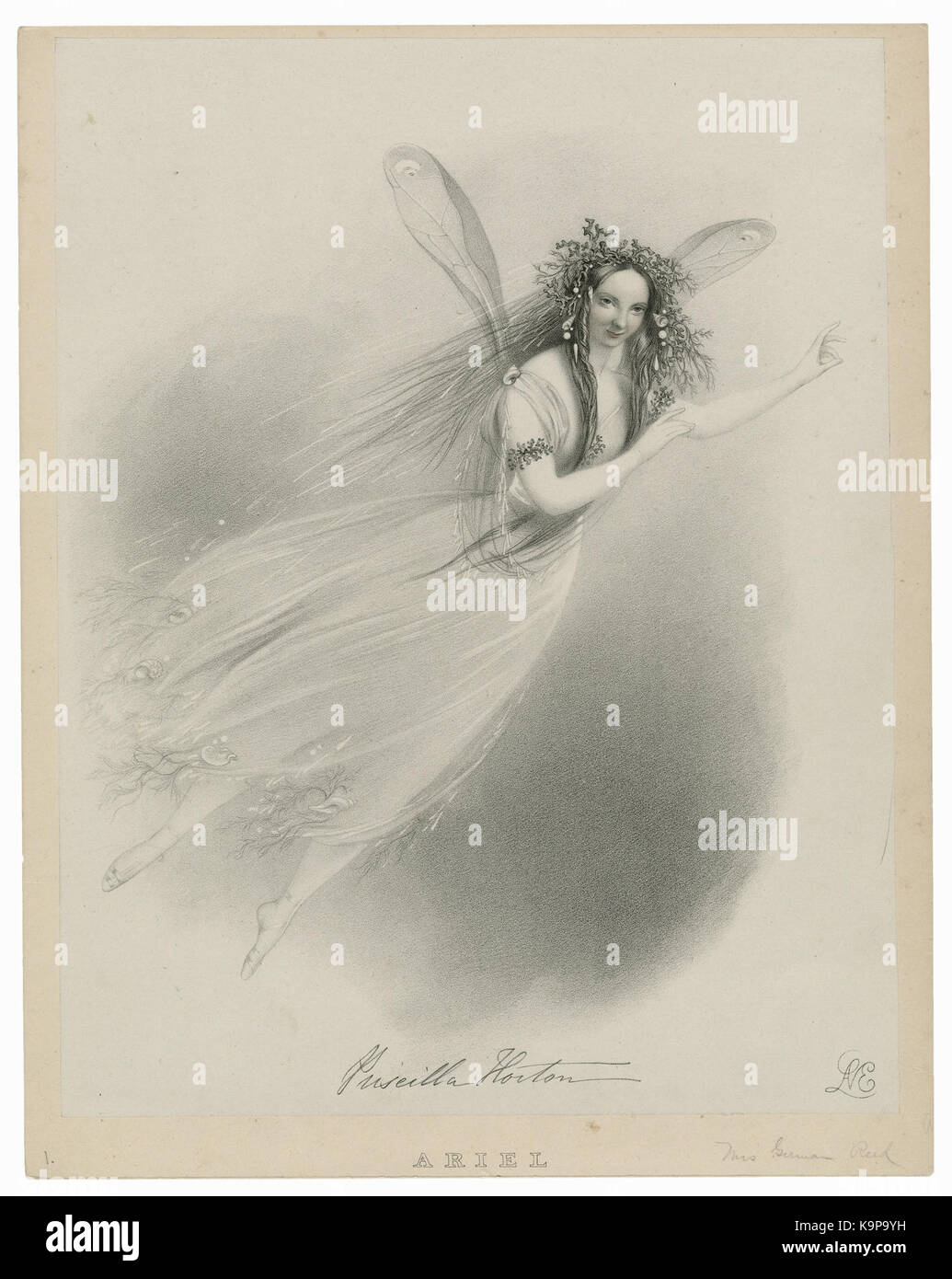 Priscilla Horton (Mrs. German Reed) as Ariel Original Stock Photo - Alamy