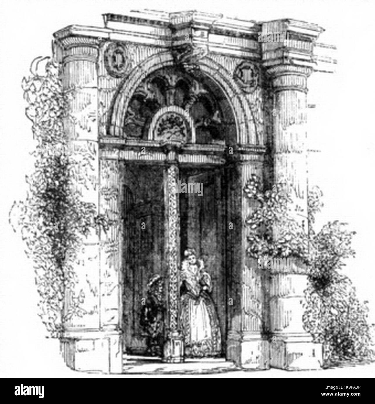 Formal entrance design Black and White Stock Photos & Images - Alamy