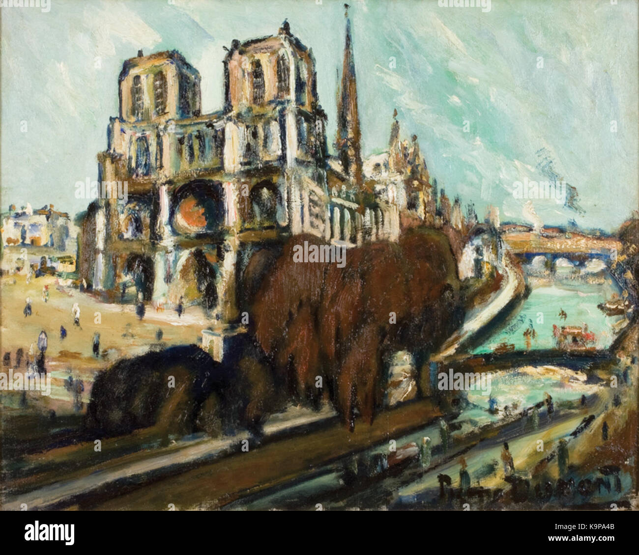 Pierre Dumont Notre Dame de Paris 1912 Stock Photo - Alamy