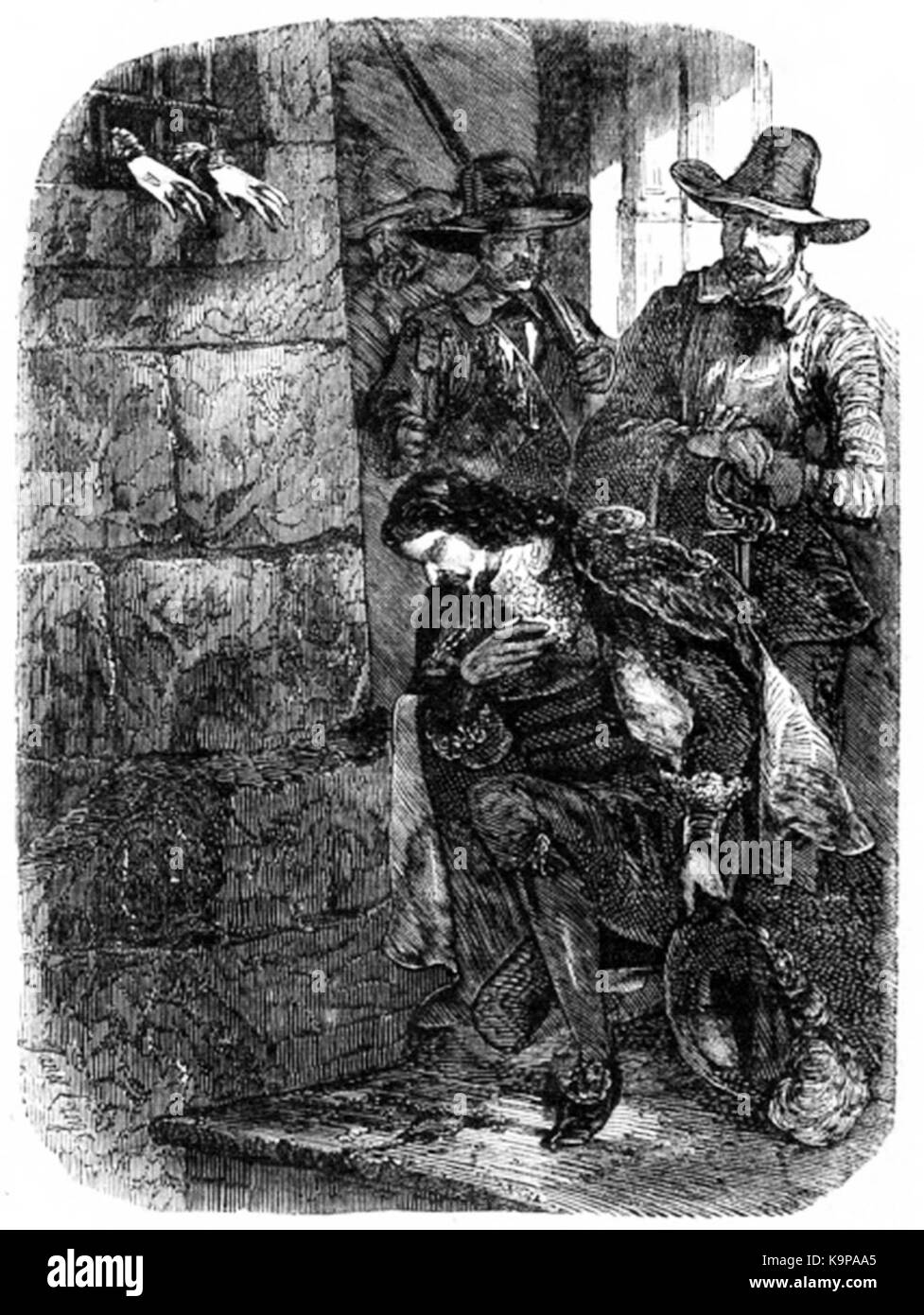 An image depicting Strafford on his way to execution, receiving a ...