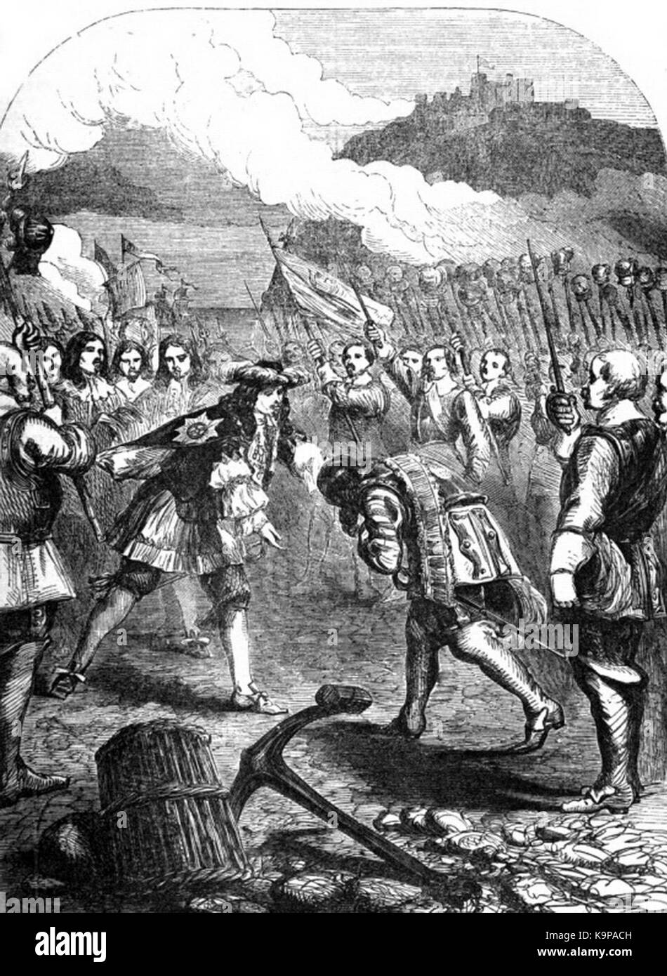 Portrait king charles ii Black and White Stock Photos & Images - Alamy