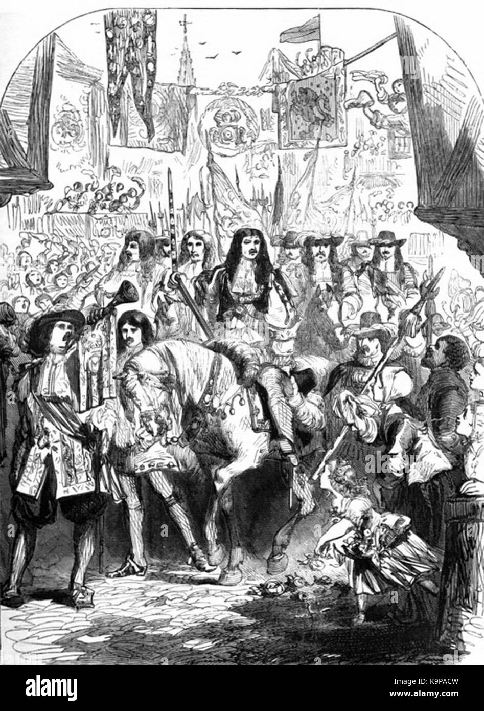 Charles ii 1660 Black and White Stock Photos & Images - Alamy