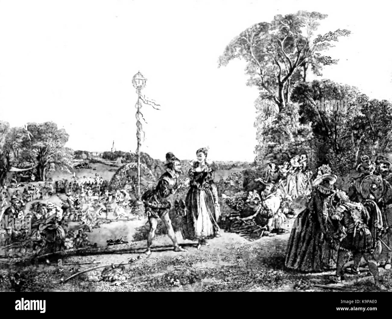 P403 Old English Merrymaking Stock Photo - Alamy