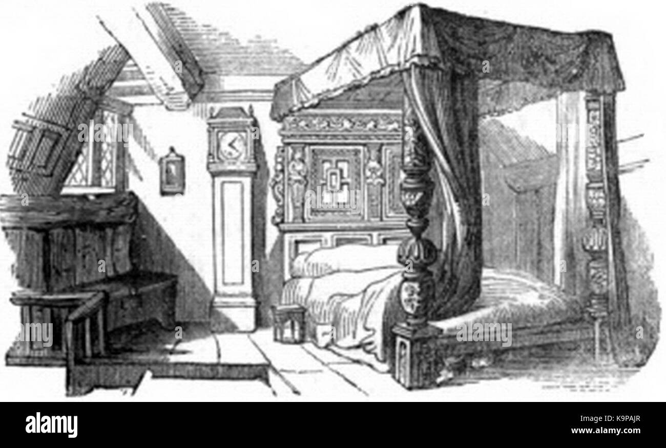 Shakespeares house interior Black and White Stock Photos & Images - Alamy