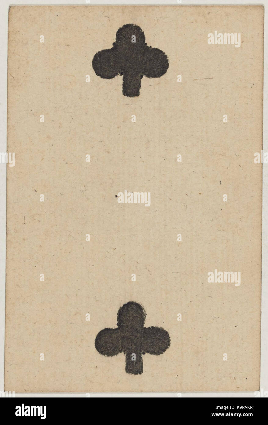 Paris Portrait card deck 1740 1751 2 of Clubs Stock Photo - Alamy