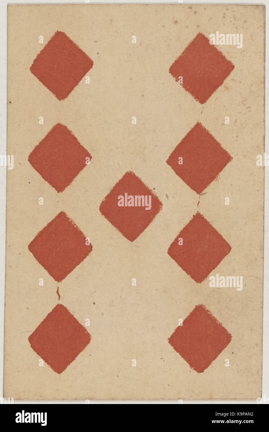 9 of diamonds card hi-res stock photography and images - Alamy