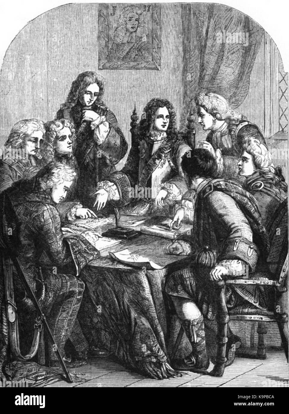 P355 The Chevalier De St. George and his Council Stock Photo - Alamy